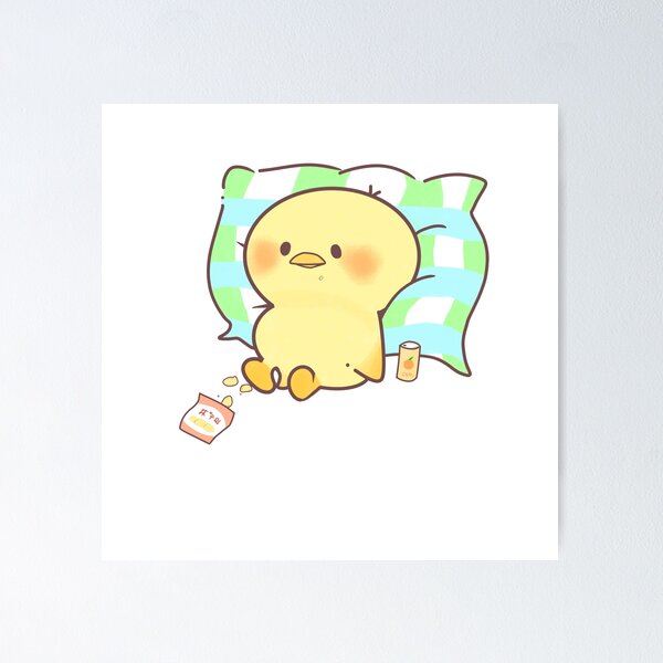 "Cute Yellow Resting Duck" Poster for Sale by RuchiWani | Redbubble