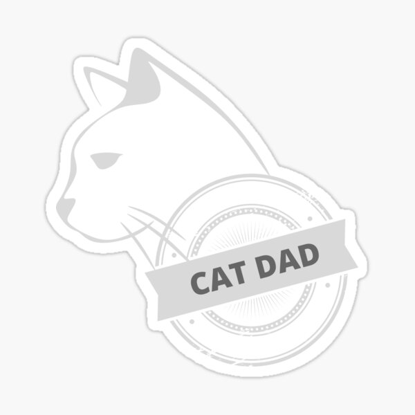 "Cat Dad" Sticker by DCircle | Redbubble