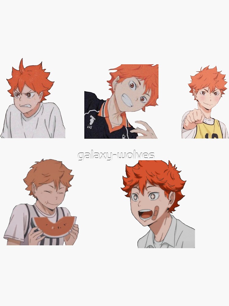 "Hinata Shoyo // Haikyuu 5 sticker pack" Sticker by galaxy-wolves ...