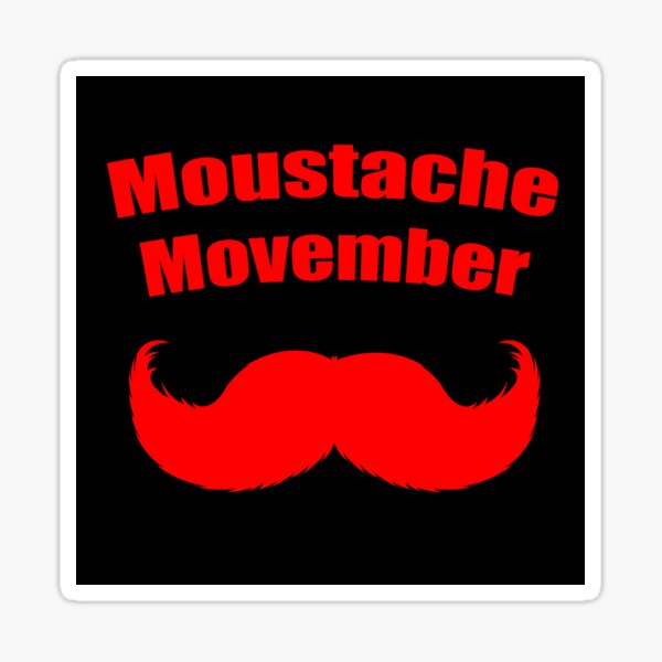" Moustache Movember Red" Sticker by Alteredworlds | Redbubble