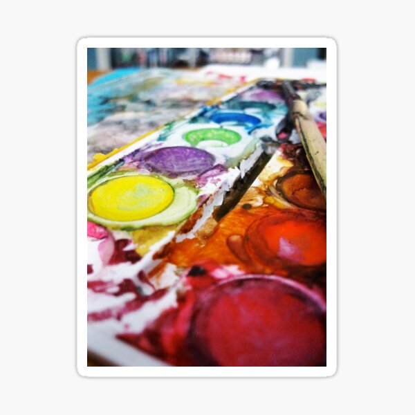 "Watercolor Palette" Sticker for Sale by lapris | Redbubble