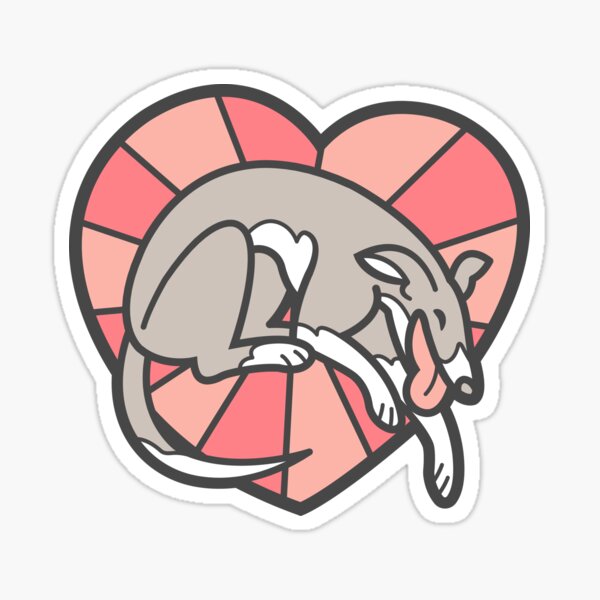 "Greyhound Whippet Sighthound Pink Heart Italian Iggie Love" Sticker ...