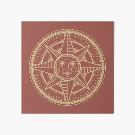 "Vintage sun, compass rose" Art Board Print by studio838 | Redbubble