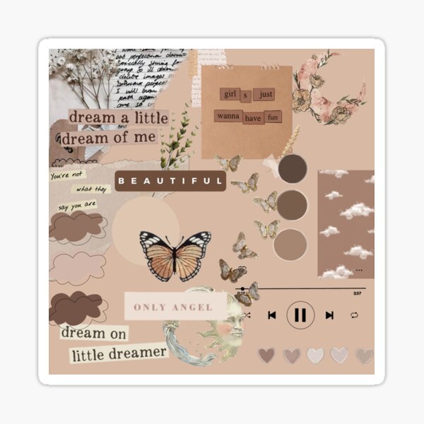 "Aesthetic Beige design for my stars" Sticker for Sale by ...