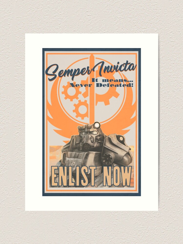 "Enlist Now! Brotherhood of Steel, propaganda poster" Art Print by ...