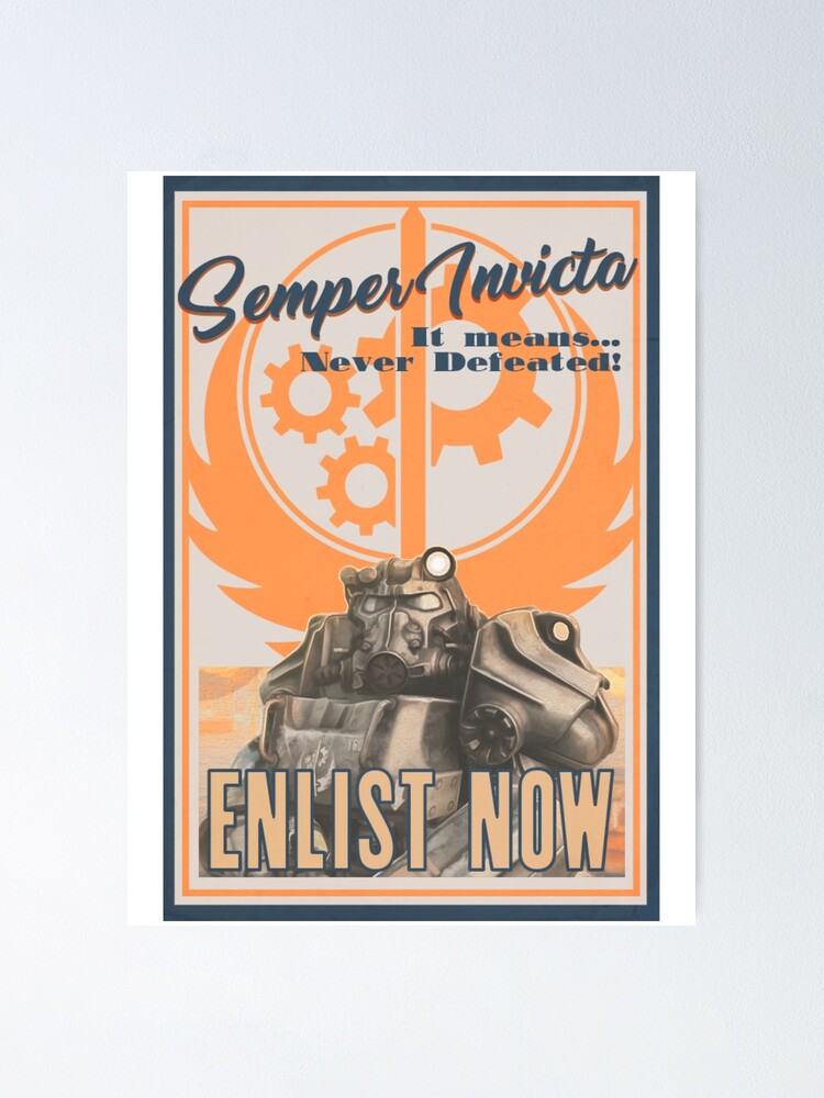 "Enlist Now! Brotherhood of Steel, propaganda poster" Poster by ...