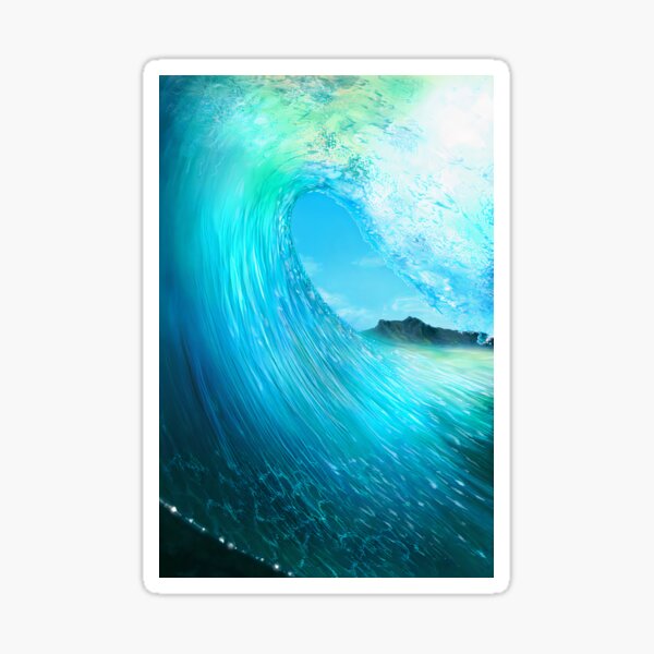 "Aquatic Ocean wave BASE Apparel Design " Sticker for Sale by base ...