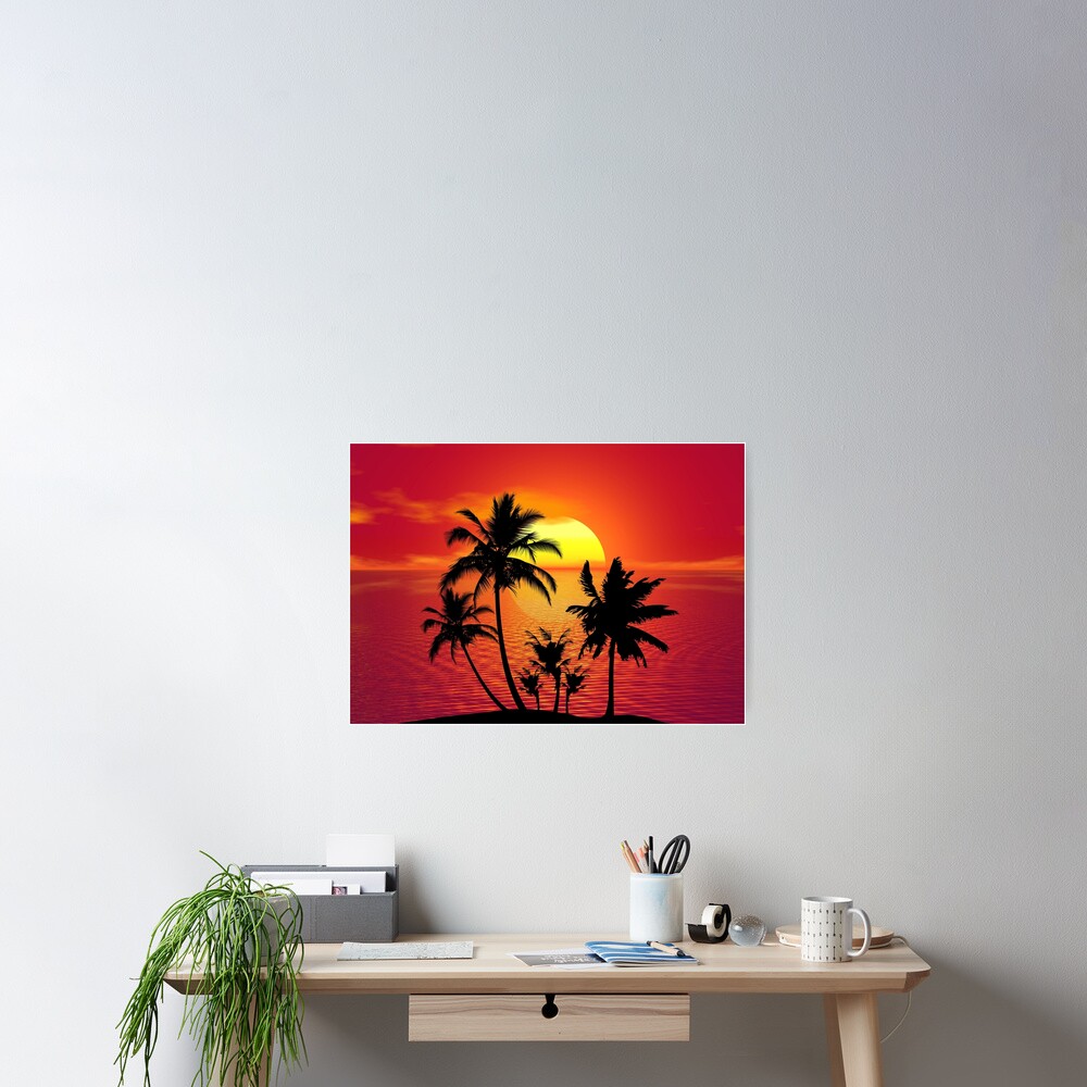 "Tropical coconut palm trees" Poster by ThePrintCrafty | Redbubble