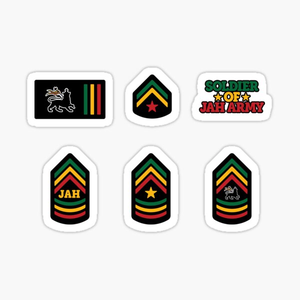 "Soldier of Jah Army" Sticker for Sale by RastaMerch | Redbubble