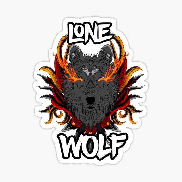 "lone wolf" Sticker for Sale by Bangkit228 | Redbubble