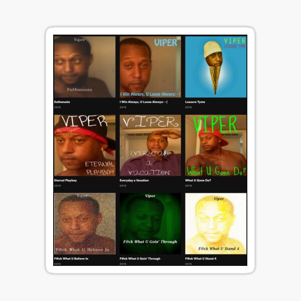 "Viper the Rapper 3x3" Sticker for Sale by moyst | Redbubble