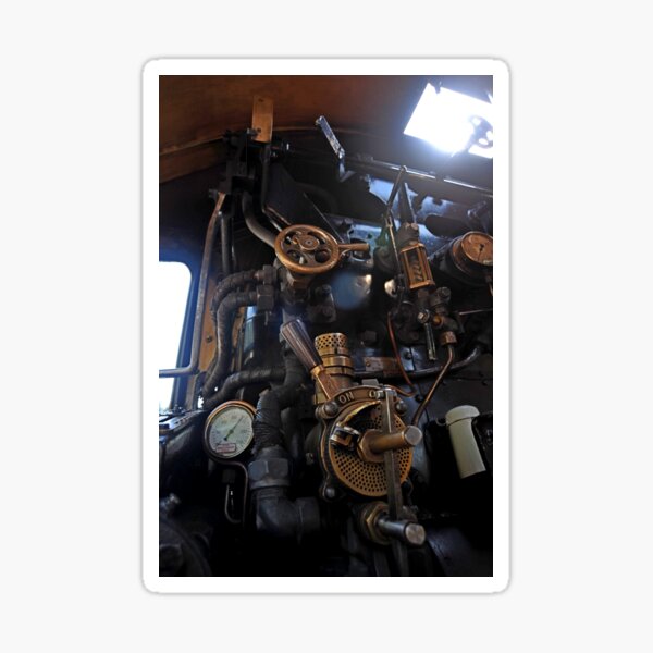 "Steam engine cab " Sticker for Sale by Scenebyrail | Redbubble