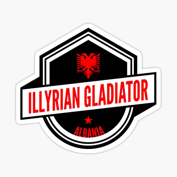 "Logo Illyrian Gladiator Albania Red" Sticker by OMdesigns93 | Redbubble