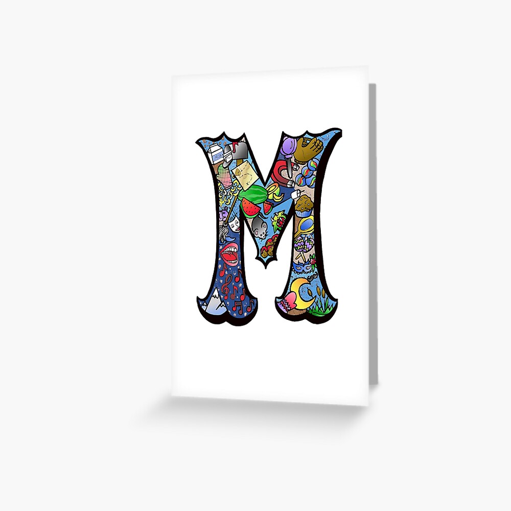 "Doodle Letter M" Greeting Card by missmann | Redbubble