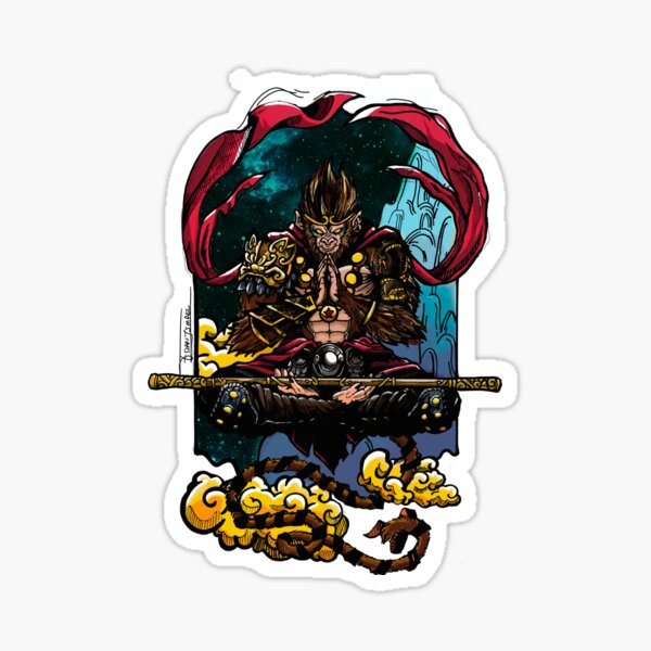 "Copy of SUN WUKONG Color" Sticker for Sale by heavylongo95 | Redbubble