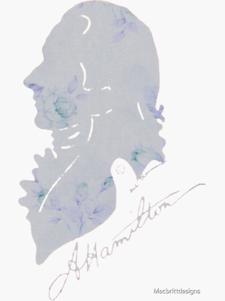 "Hamilton Floral Silhouette Broadway" Sticker for Sale by ...