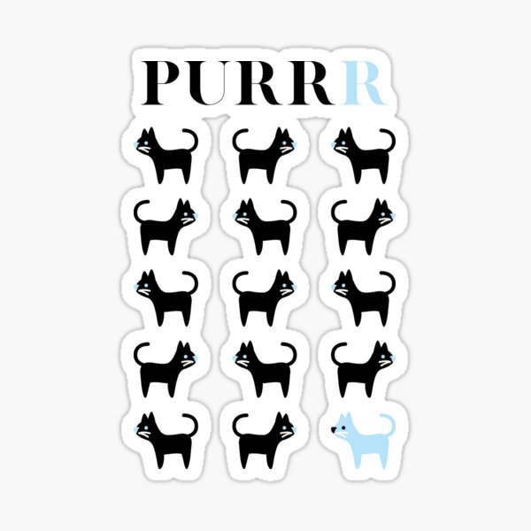 "Cat Purr Design" Sticker for Sale by cat-haus | Redbubble