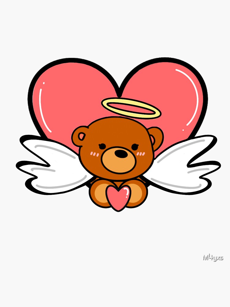 "Angel Bear" Sticker for Sale by M4yxs | Redbubble