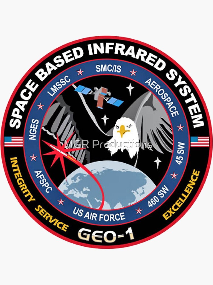 "Space-Based Infrared System - GEO 1 Logo" Sticker by Quatrosales ...