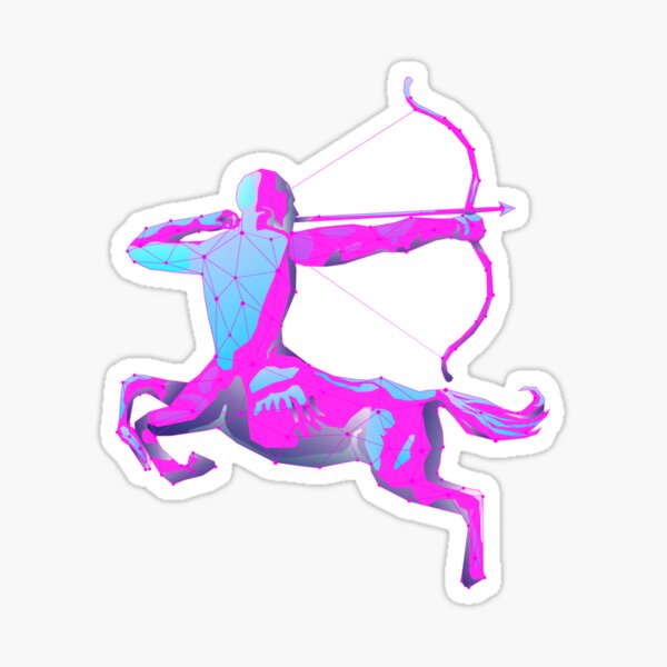 "neon centaur" Sticker for Sale by kenny-mariaa | Redbubble