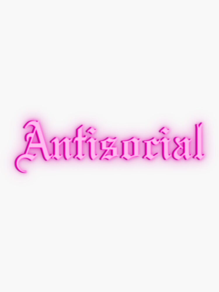 "Antisocial Aesthetic Words" Sticker by Yastraeus | Redbubble
