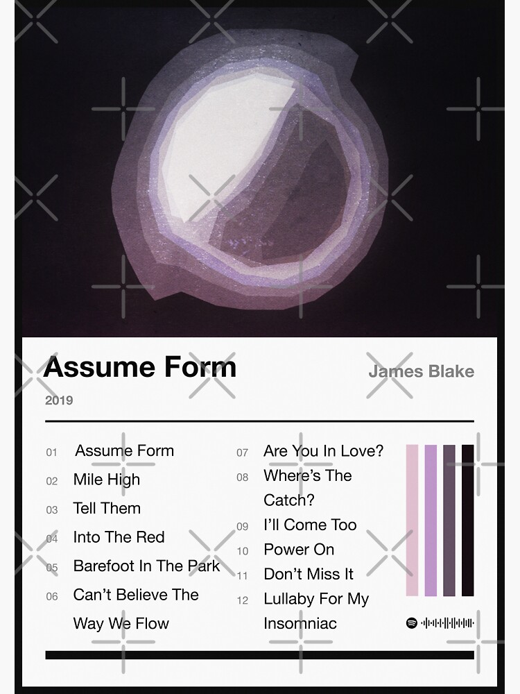 "Assume Form Tracklist" Sticker by FANTANAMOBAY | Redbubble