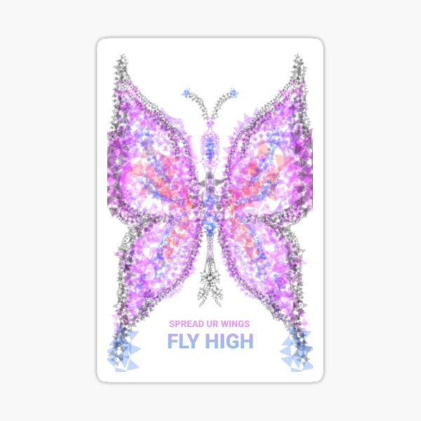 "Spread your wings, Fly High" Sticker for Sale by Mandala-Move | Redbubble