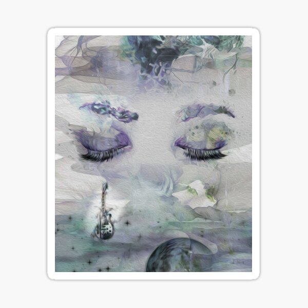 "Crying Eyes" Sticker for Sale by MONLart | Redbubble