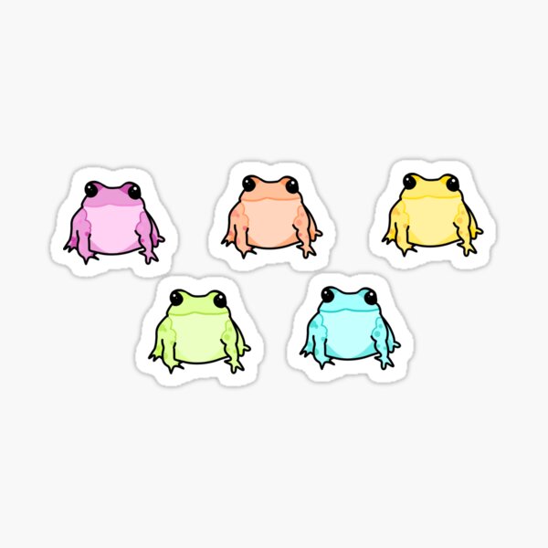 "Rainbow Frogs" Sticker for Sale by selmaholicc | Redbubble