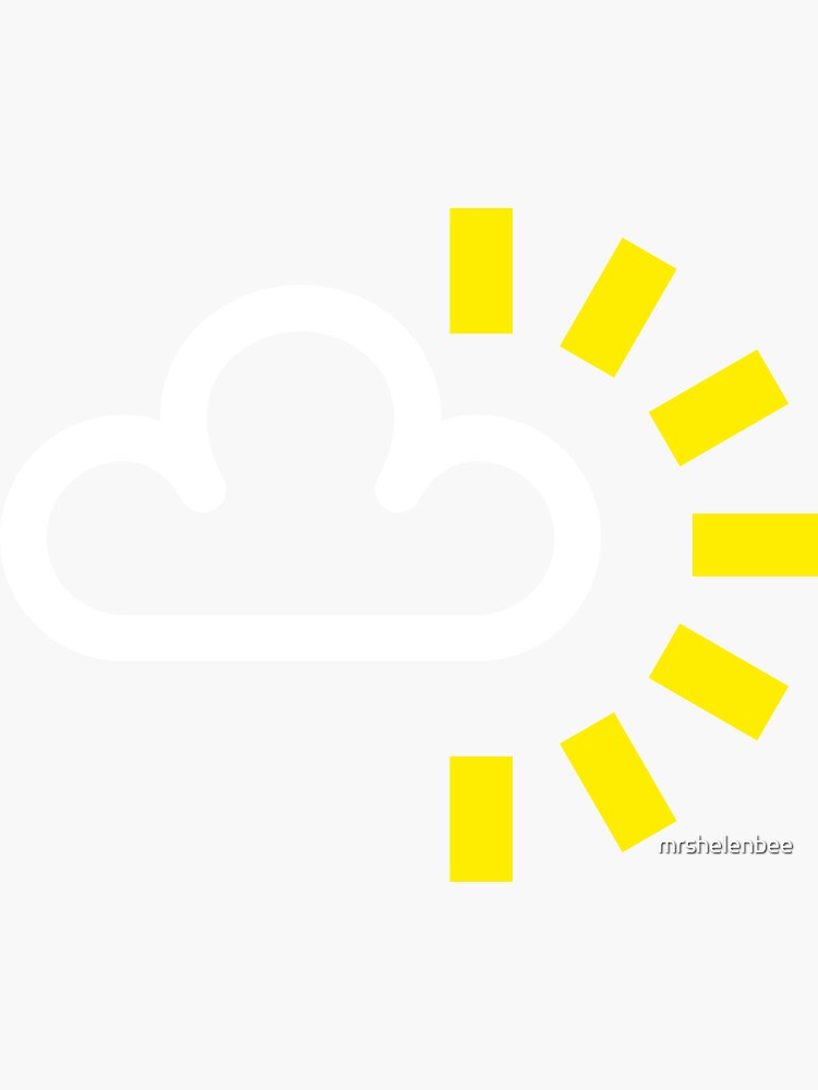 "Sunny Intervals Weather Forecast" Sticker for Sale by mrshelenbee ...