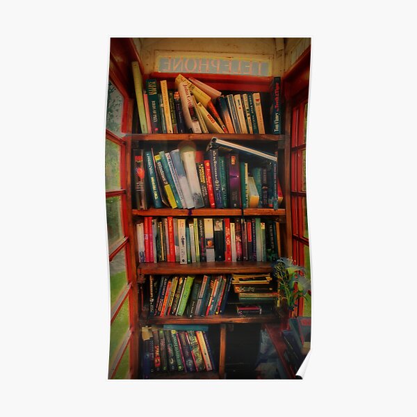 "British Red Telephone Box Library" Poster by BritishYank | Redbubble