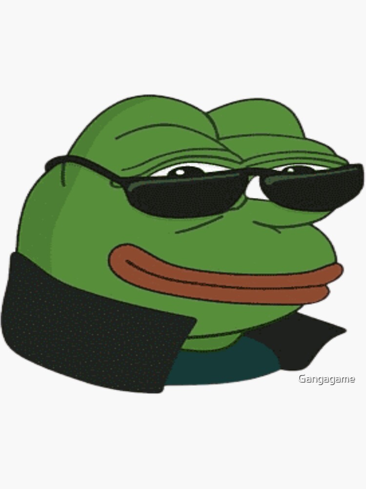 "peepo frog" Sticker for Sale by Gangagame | Redbubble
