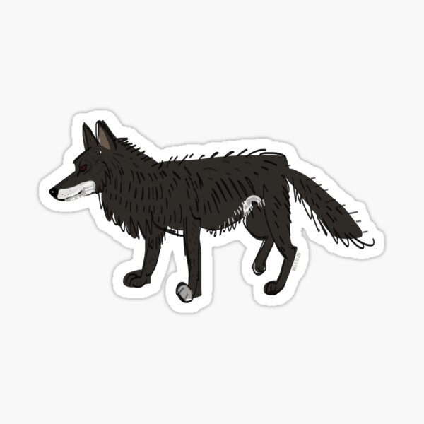 "Himalayan black wolf" Sticker for Sale by belettelepink | Redbubble