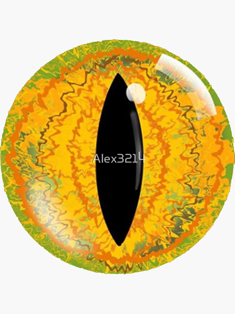 "Yellow dragon eye" Sticker for Sale by Alex3214 | Redbubble