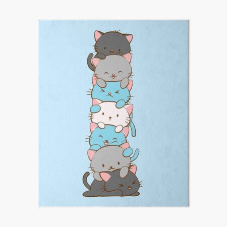 "Demiboy Pride Flag Kawaii Cats" Art Board Print for Sale by ...