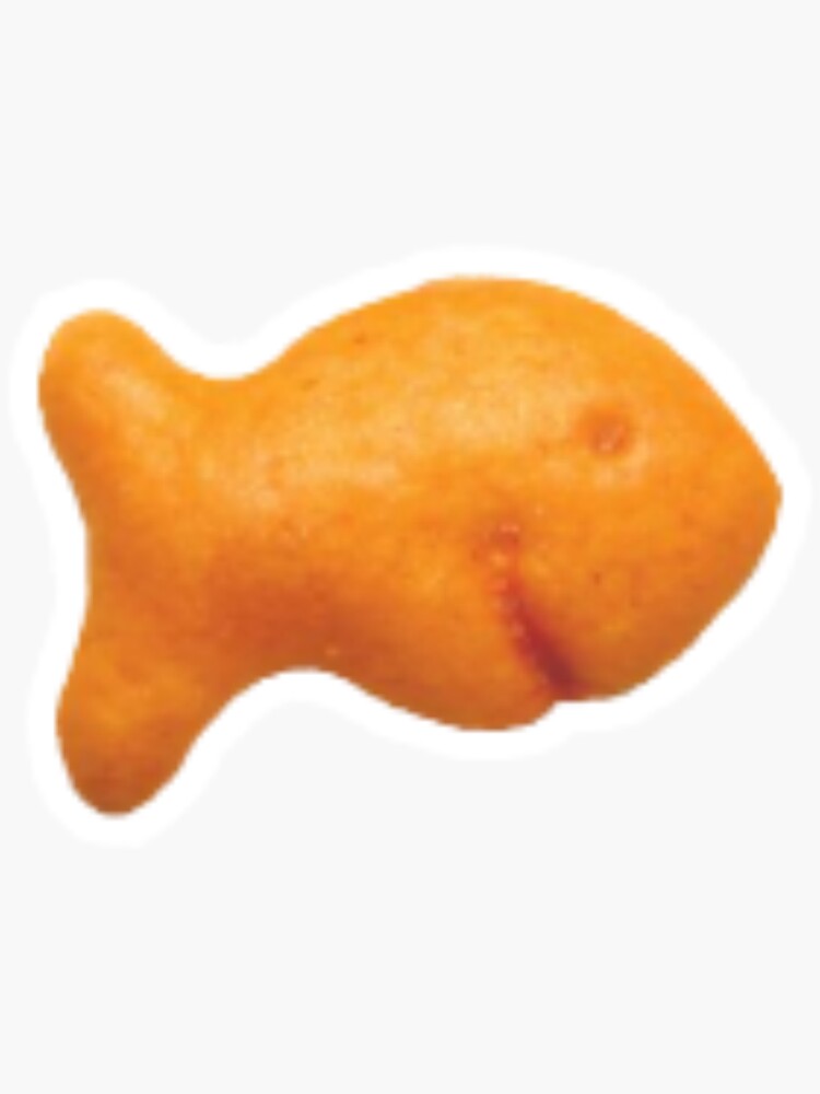 "Goldfish cracker" Sticker by DearAva | Redbubble