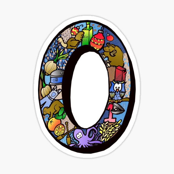 "Doodle Letter O" Sticker for Sale by missmann | Redbubble