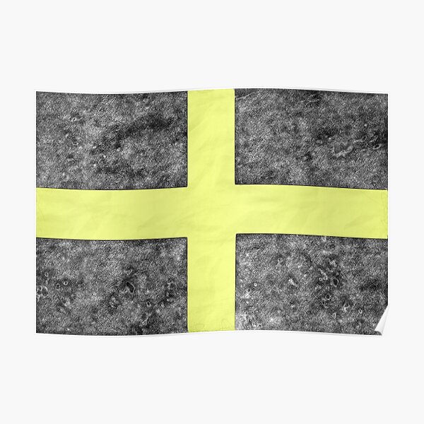 Póster «Bandera de San David efecto pluma y tinta» de funkyworm | Redbubble