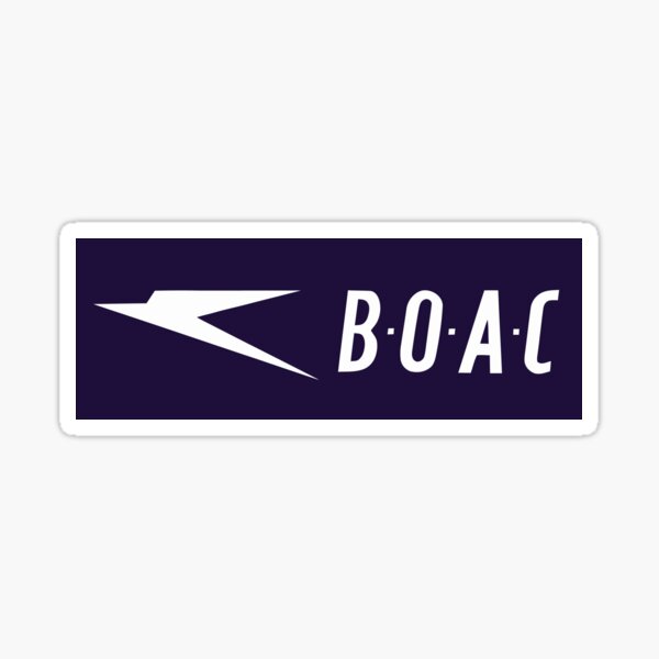 "BOAC vintage Airline logo" Sticker for Sale by Speedbirddesign | Redbubble