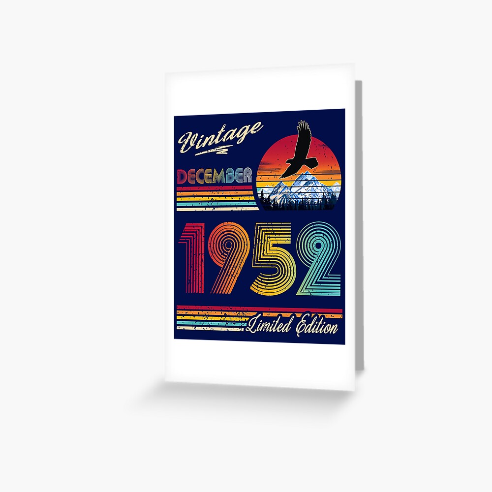 "December 1952 Birthday" Greeting Card for Sale by GreenSplash | Redbubble
