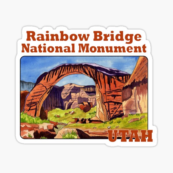 "Rainbow Bridge National Monument, Utah" Sticker by margaretbucklew ...