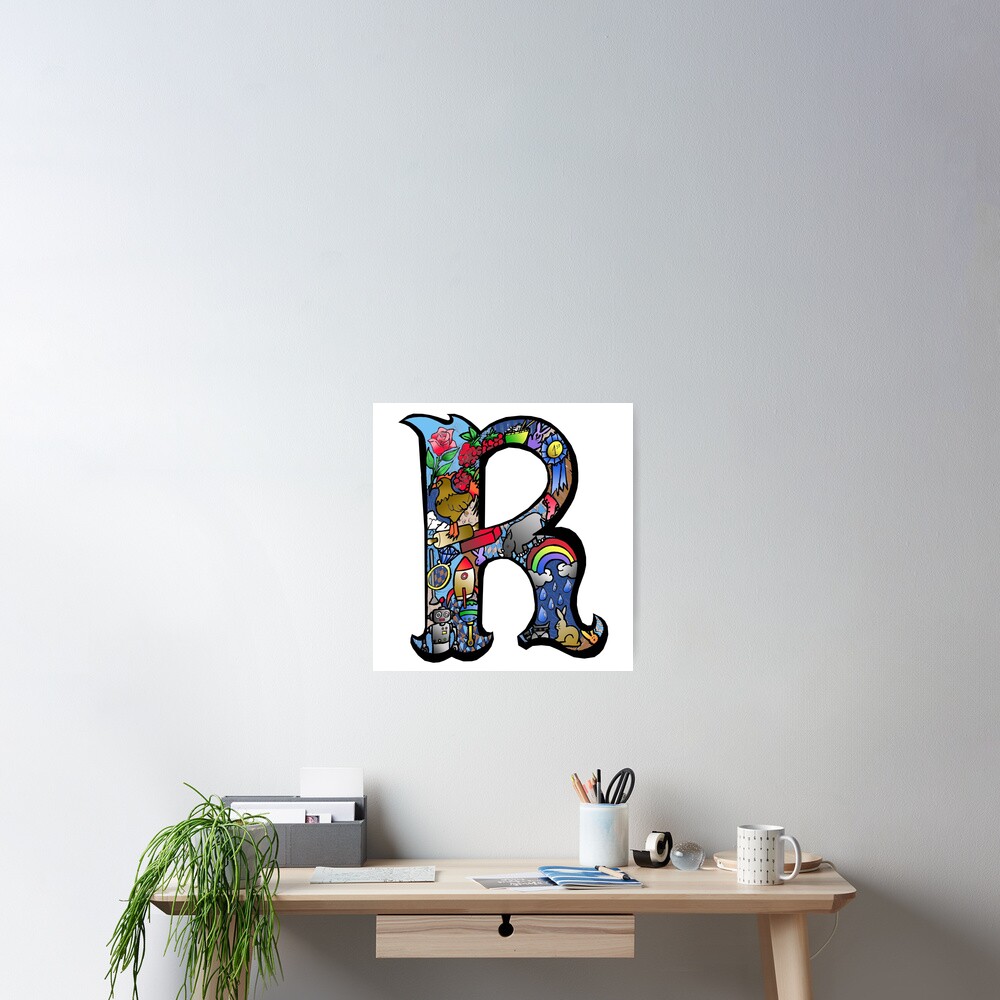 "Doodle Letter R" Poster for Sale by missmann | Redbubble