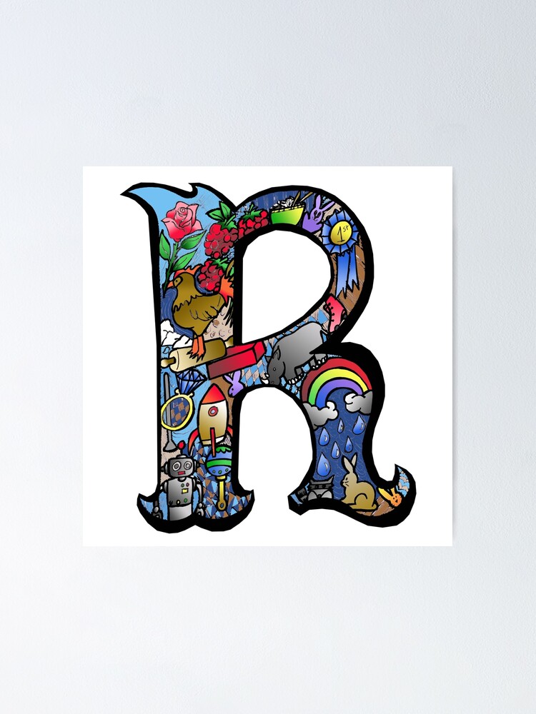 "Doodle Letter R" Poster for Sale by missmann | Redbubble