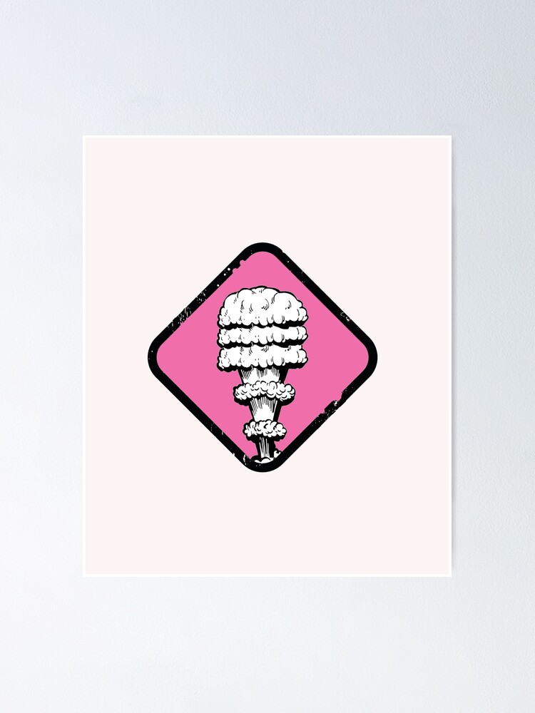 "Nuke Cloud Pink" Poster by CharcoalBonsai | Redbubble