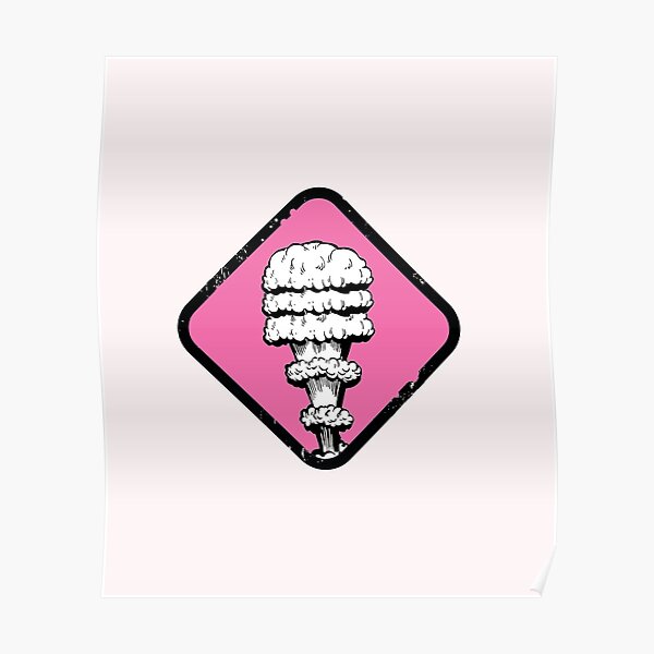 "Nuke Cloud Pink" Poster by CharcoalBonsai | Redbubble
