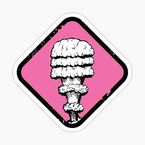 "Nuke Cloud Pink" Sticker for Sale by CharcoalBonsai | Redbubble