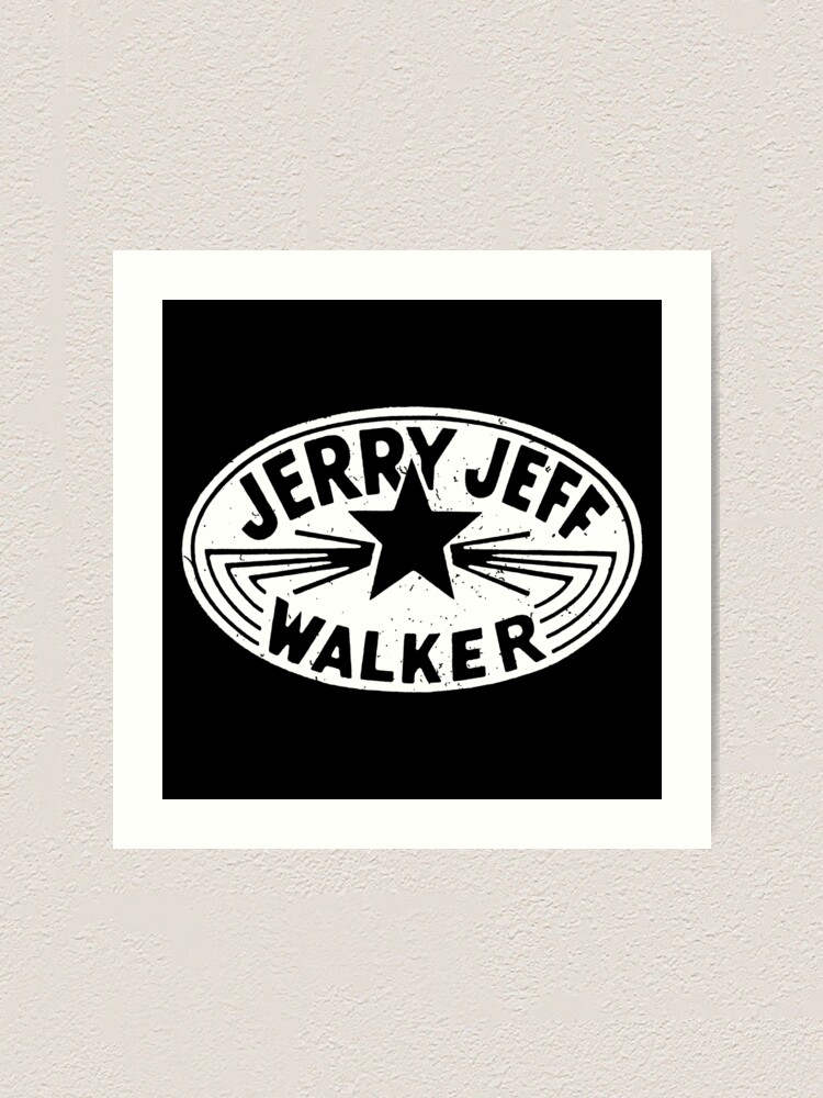 "Jerry Jeff Walker white vintage logo" Art Print by annashatova | Redbubble