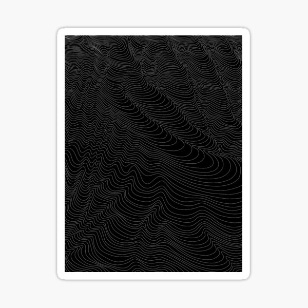 "White on black line art" Sticker for Sale by MeganBallard | Redbubble