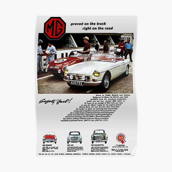 "MGB" Poster for Sale by ThrowbackM2 | Redbubble