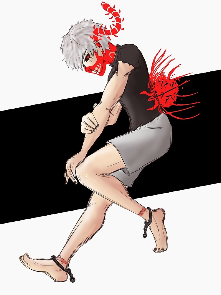 "Kaneki Ken Red Ghoul Mask and Kagune Design Digital Illustration ...